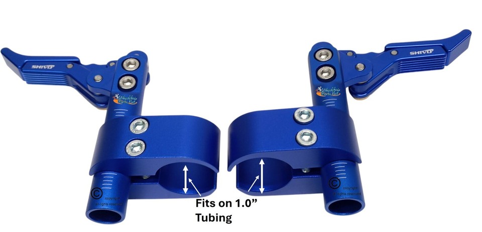 Wheelchair Aluminum Scissor Brakes Wheel-Lock. Fits Most Standard ...