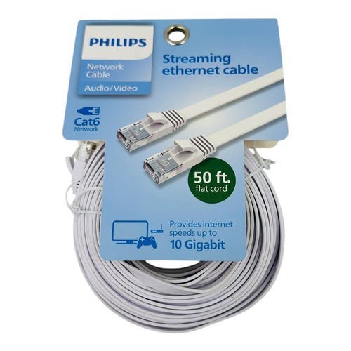 Philips Cat6 Streaming Ethernet Cable Network Cable Audio/Video 50ft ...