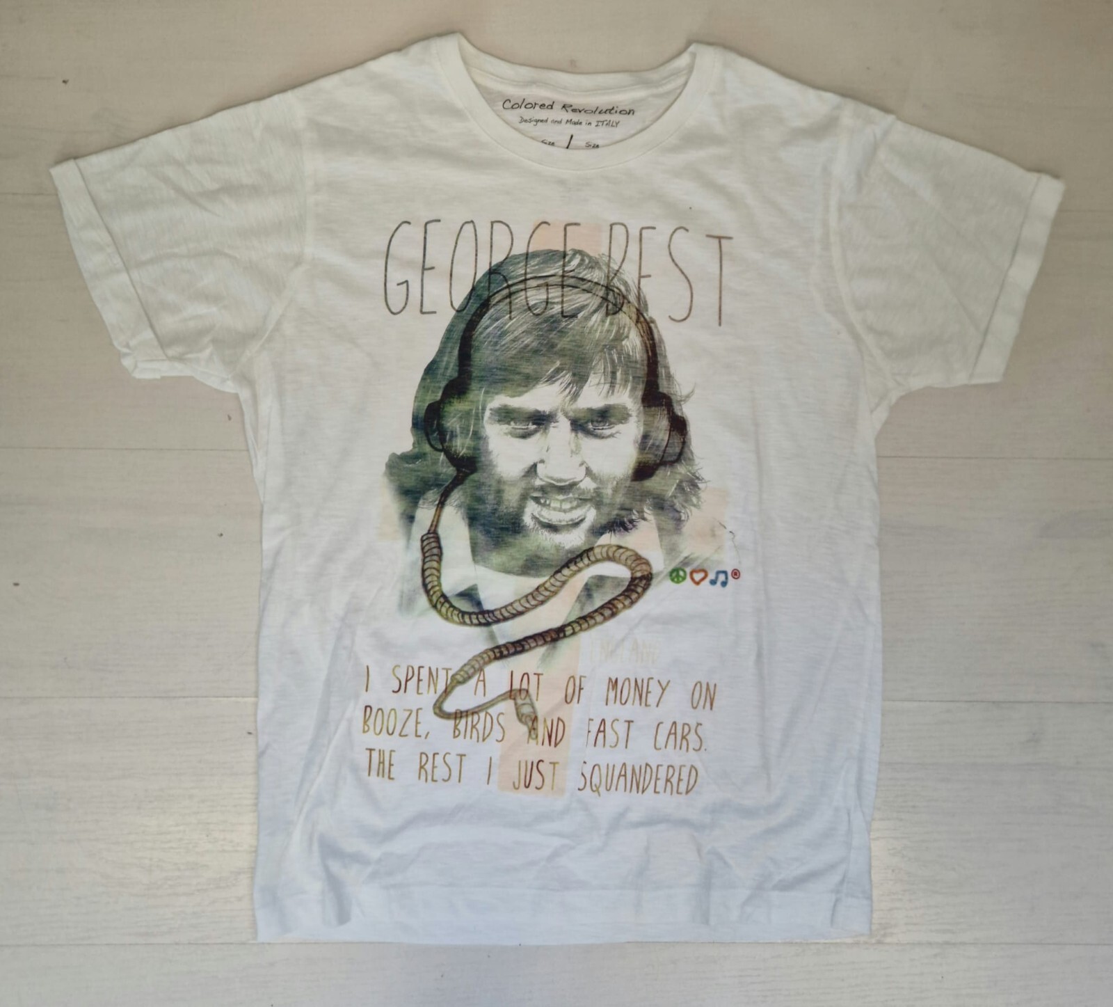 4800/251 Colored Revolutin T-Shirt Cotton George Best T-Shirt Jersey | eBay