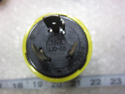 Sylvania 20A 125/250V Hubbell 2361 Style Locking Plug L10-20P, Used | eBay