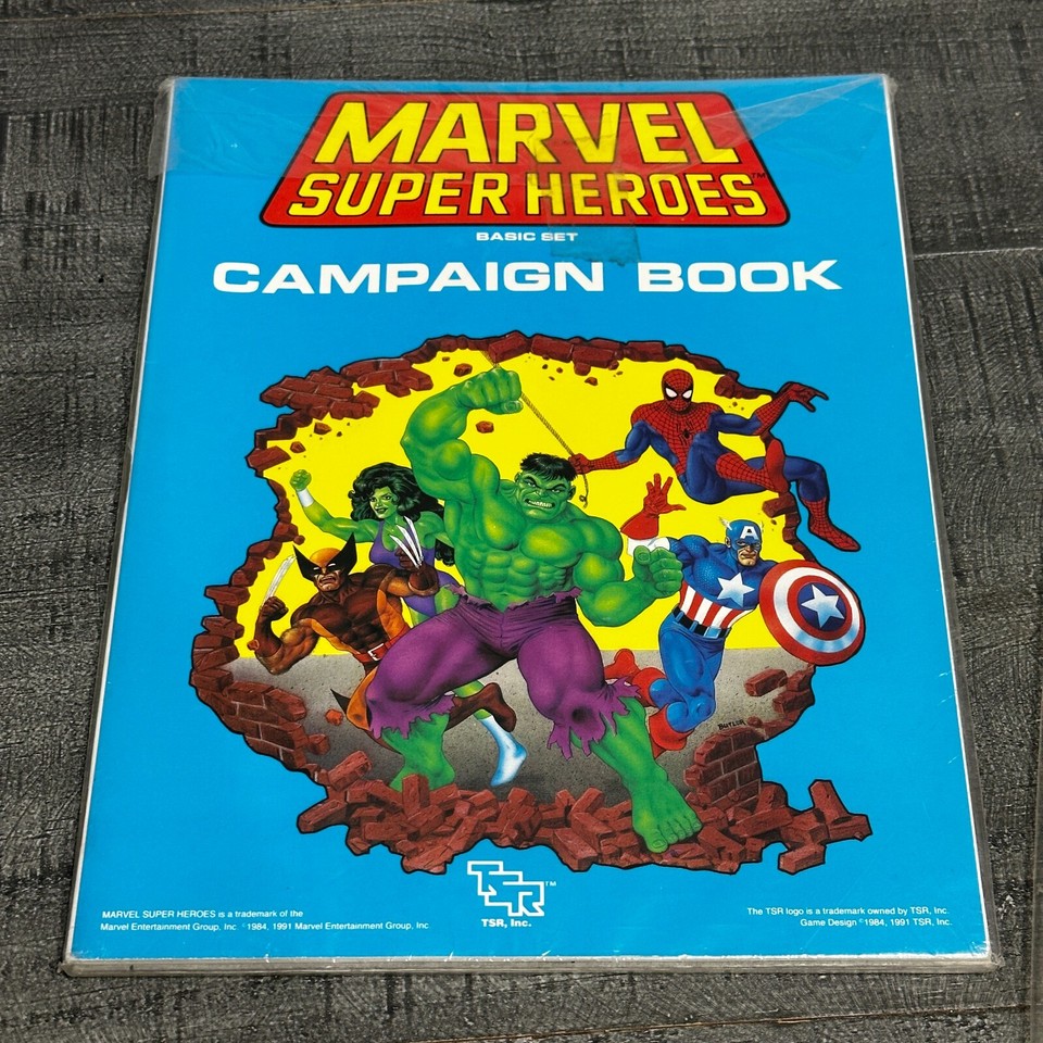 Vintage TSR Marvel Super Heroes Basic Set Revised Edition 1991 Vintage ...