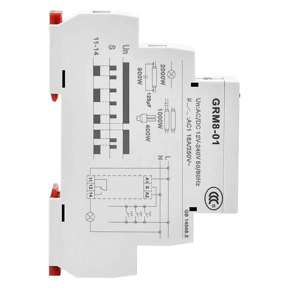 NEW Electronic Impulse Relay Latching Relay Memory Relay GRM8-01 AC ...