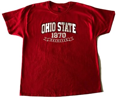 OHIO STATE "1870" BUCKEYES SIZE EXTRA LARGE TEE SHIRT BY HAYNES ...