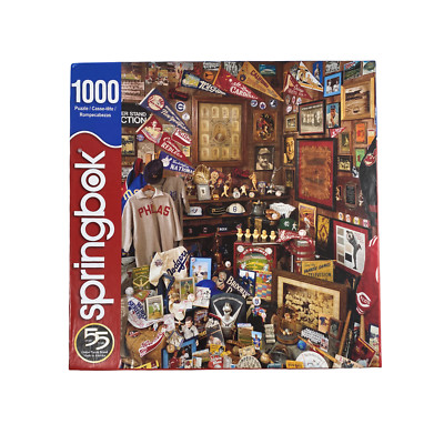 Springbok Collectors Closet 1000 Piece Baseball Memorabilia MLB Puzzle ...