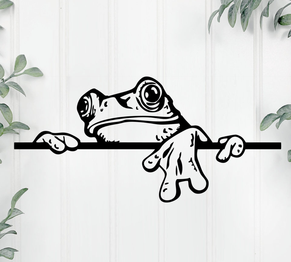 Peeking Tree Frog Decal Sticker Car Tumbler Window Laptop Wall 22 ...