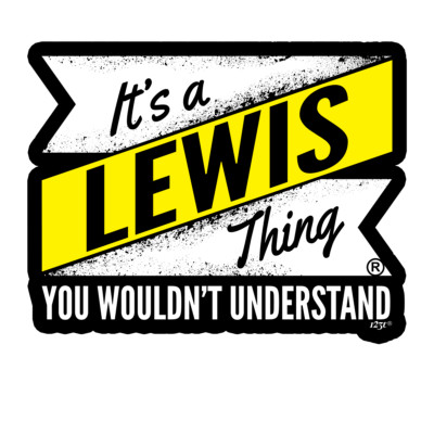 2 x Large Car Stickers lewis V2 Surname Thing Decal Bumper Laptop ...