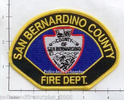 California - San Bernardino County CA Fire Dept Patch | eBay