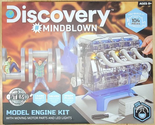 Discovery #Mindblown Model Engine Kit with Moving Motor Parts & LED ...