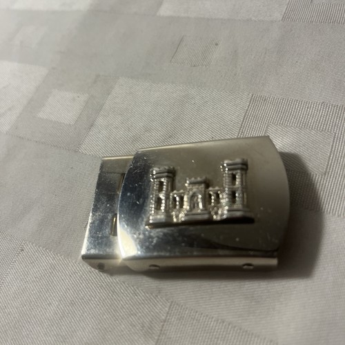 Vintage U.S. Army Corps Of Engineers Solid Brass Belt Buckle | eBay