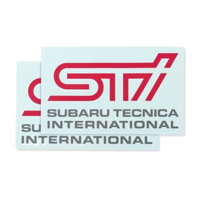 Genuine OEM SUBARU STI Sticker 2 Sheets STSG14100291 Cherry Red 2.7x4.9 ...
