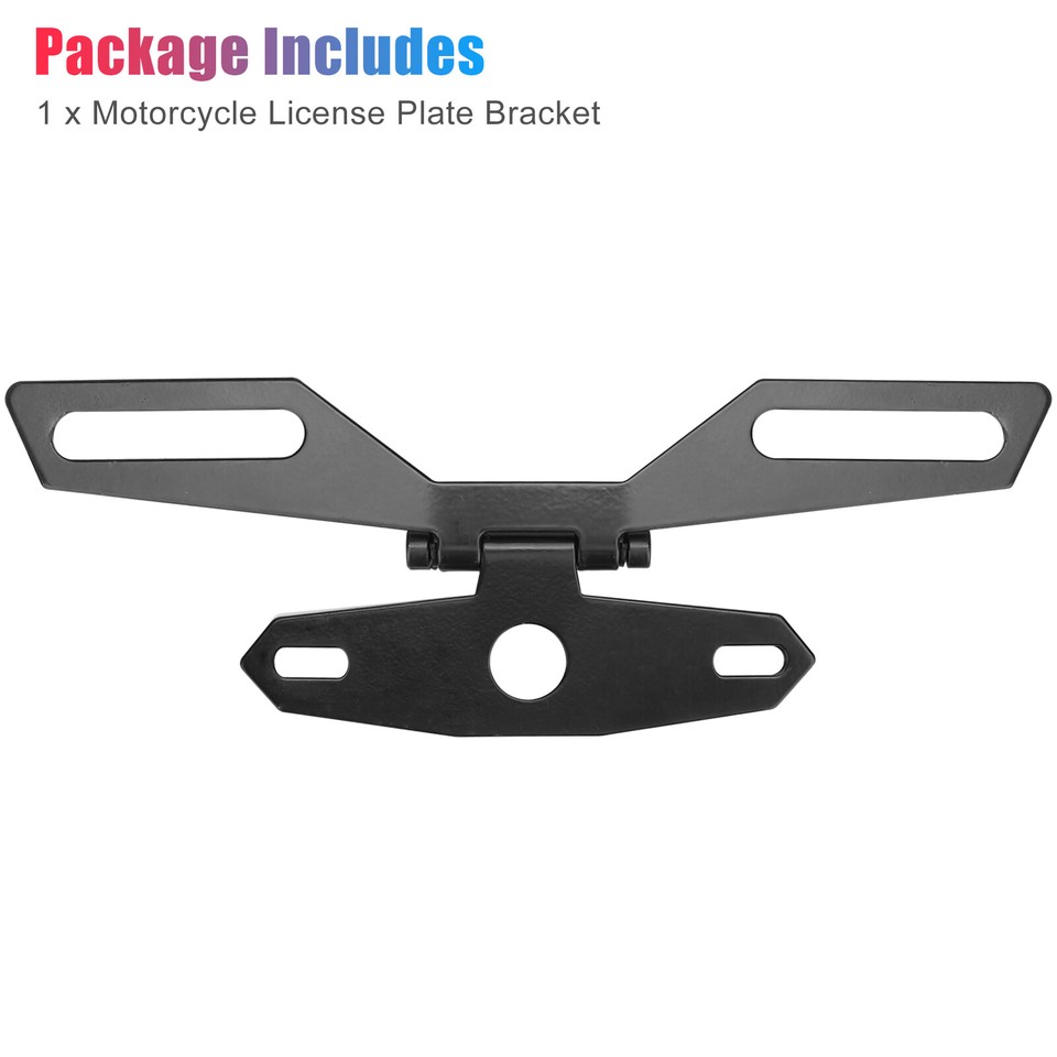 Universal Motorcycle Folding License Plate Bracket Rear Tail Light ...