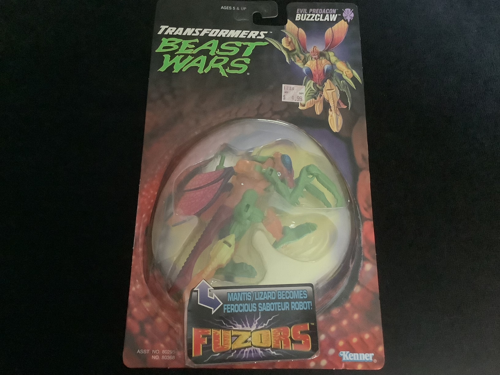 * NIB 1998 Kenner Transformers Fuzor BEAST WARS evil predacon ...