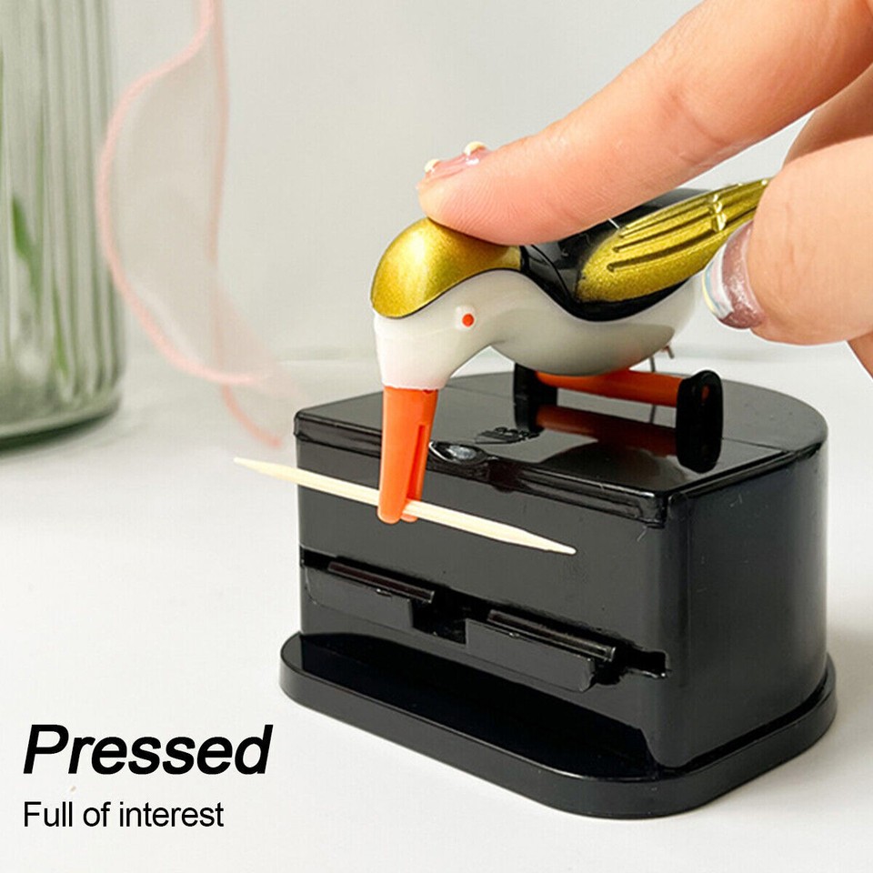 Toothpick Holder Dispenser Cute Bird Intelligent Automatic Toothpick ...