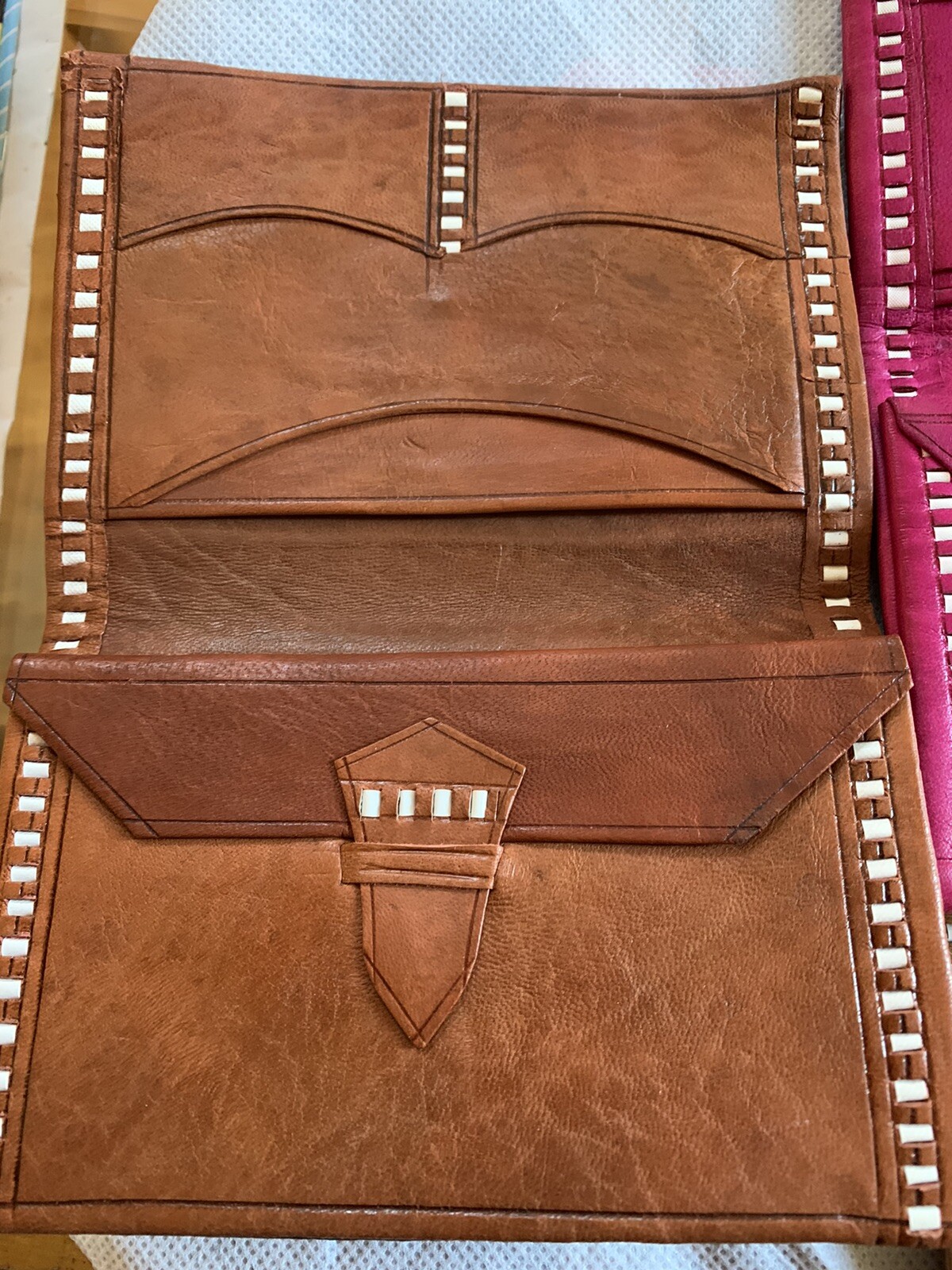 Moroccan Genuine Leather Wallet Hand tooled&stitched Bi-fold /Made In ...