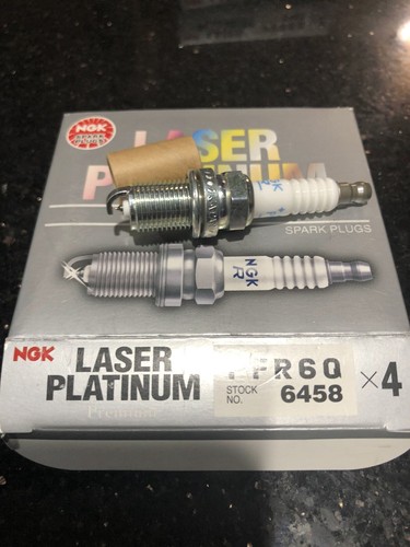 REAL GENUINE NEW NGK OEM+ Laser Platinum Spark Plugs 4-Pack 6458 PFR6Q ...