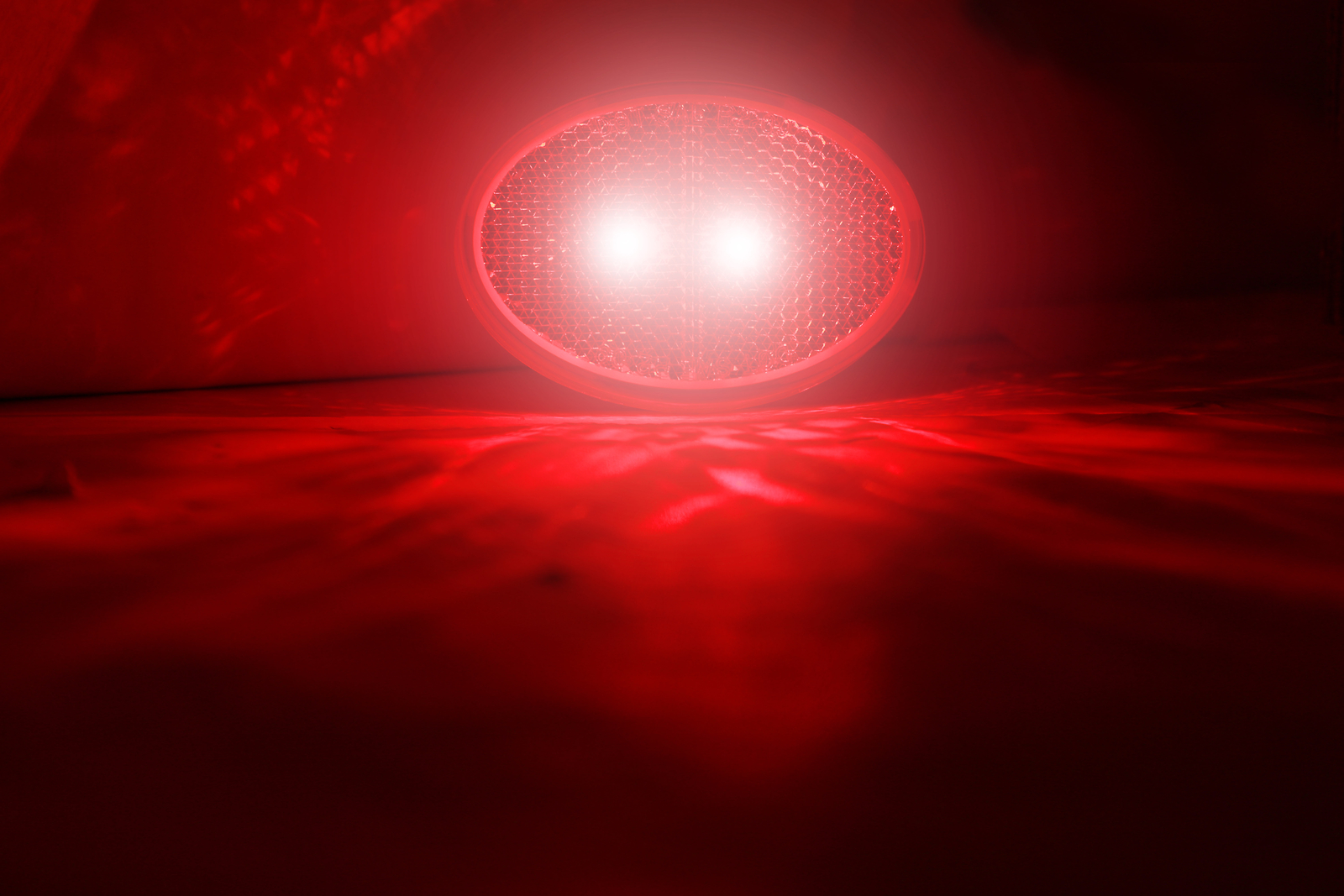 2 Pcs Sealed Red 2 Led Clearance Side Marker Trailer Light oval Shape ...