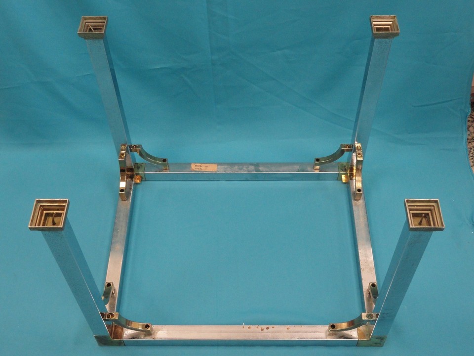 BEST 70's MASTERCRAFT KARL SPRINGER ERA CHROME STEEL AND BRASS COFFEE ...