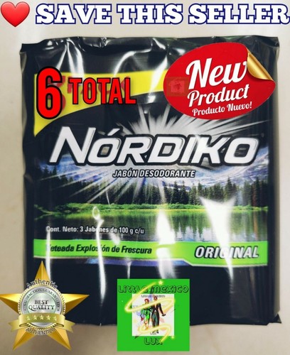 6 Pack Jabon para hombre NORDIKO JABON ORIGINAL DESODORANTE 100g ...