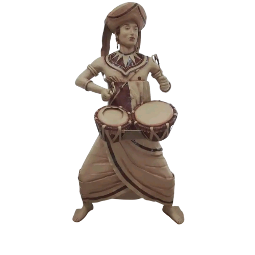 Traditional Thammattama Drummer Statue Leather Sculpture Sri Lanka ...