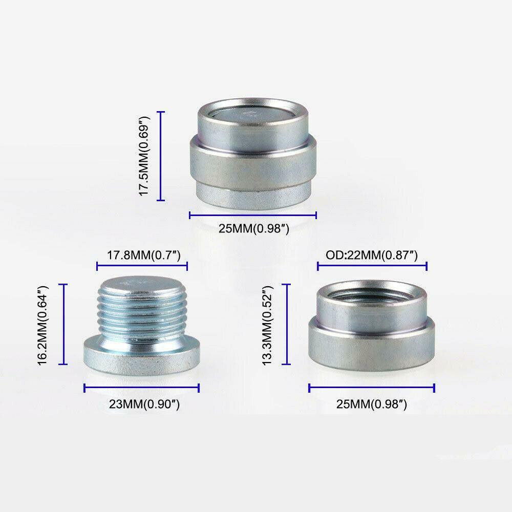 304 Stainless Steel Bung Boss Nut & CAP for Lambda Oxygen O2 Sensor M18 x 1.5 | eBay