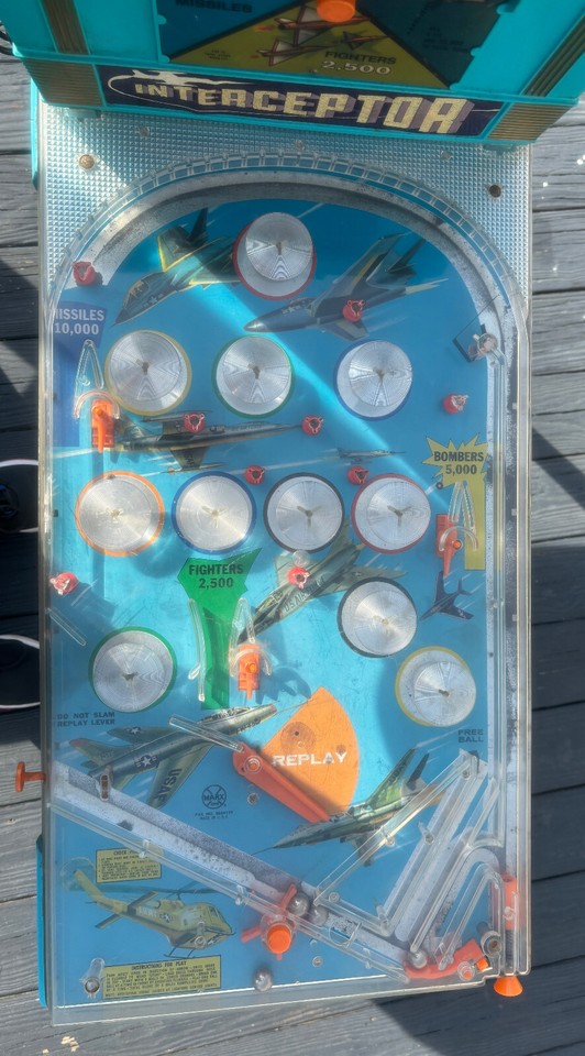 Vintage Marx Interceptor Pinball Machine - Well Maintained! 1960s Retro ...