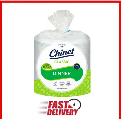 Chinet Classic Dinner 10-3/8" Paper Plate 165 Count | eBay