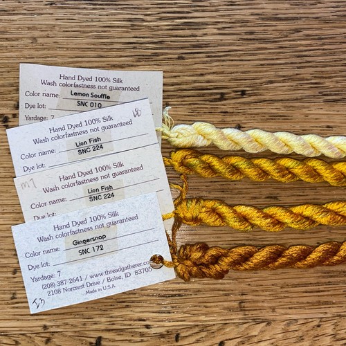 Lot of 4 Silk 'N Colors threads from The Thread Gatherer (Orange and ...