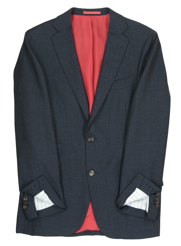 Men's 36 R Suit Supply Hacking Gray Reda Wool Check Surgeon Working ...