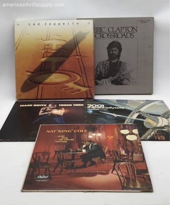 Led Zeppelin, Eric Clapton, Isaac Hayes, Nat King Cole Vinyl Record Lot ...