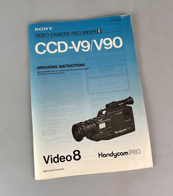 Sony Video Camera Operations Guide Handycam CCD-V9 CCD-V90 OEM Paper ...