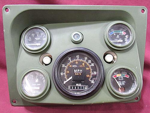 Front Dash Instrument 5 Guage Cluster Green AM General Hummer Humvee ...