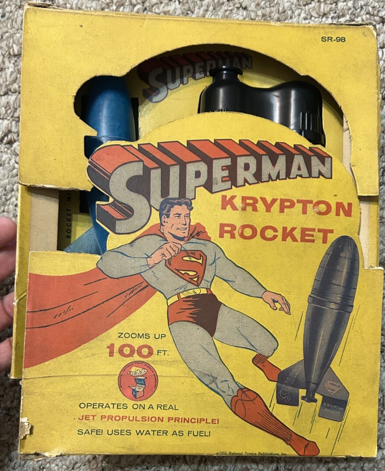 1956 SUPERMAN KRYPTON ROCKET toy w DISPLAY Box DC SR-98 Rare | eBay