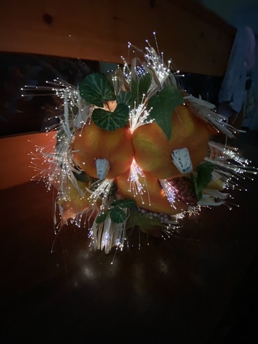 Gemmy Multi Color Fiber Optic Decorative Cornucopia Thanksgiving | eBay