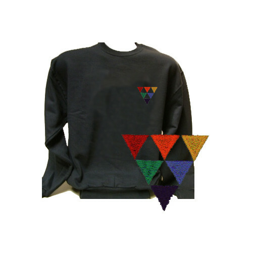 Rainbow Triangles Globe Sweatshirt Embroidered LGBT LGBTQ Gay Pride ...