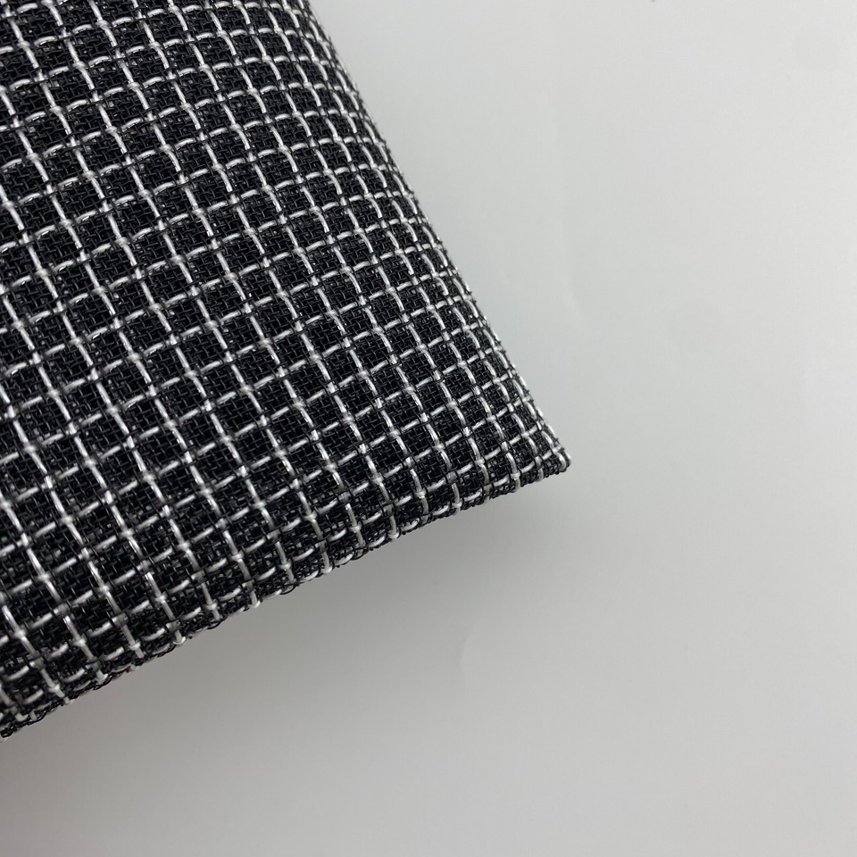 Quality Black Silver Strip Woven Amplifier Speaker Grill Fabric Cloth ...