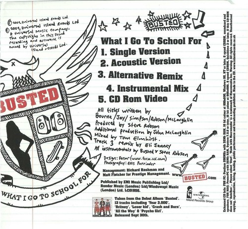 What I Go to School for by Busted (CD, 2009) for sale online | eBay
