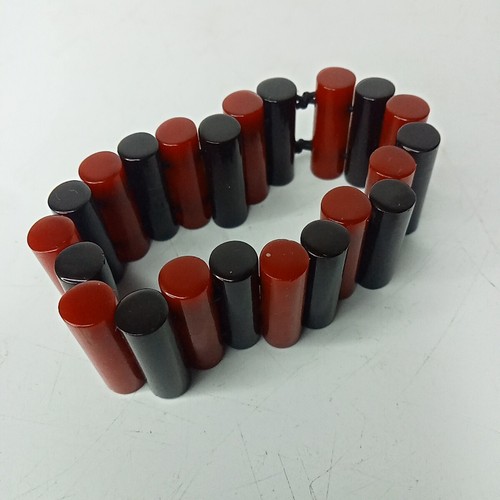 Vintage, Art Deco, Bakelite, Red & Black, Elasticated Bracelet | eBay UK