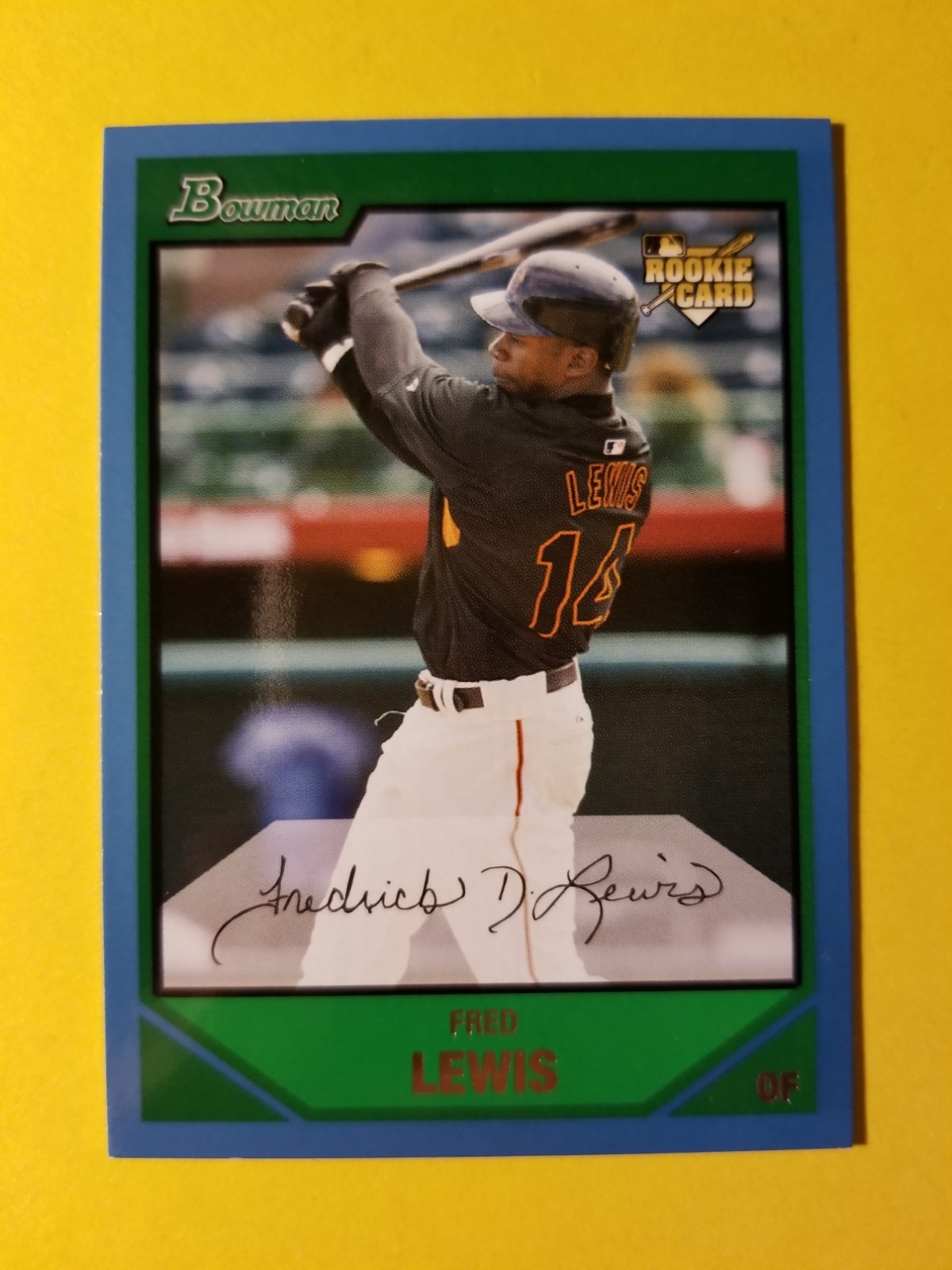 FRED LEWIS * 332/399 - RC ROOKIE BLUE BORDER #BDP21 SF GIANTS - 2007 ...