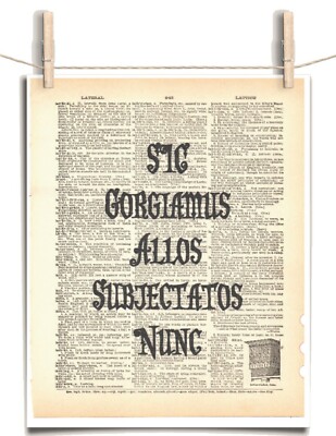 Addams Family Latin Credo 8.5 x11 Upcycled Vintage Dictionary Art Print ...