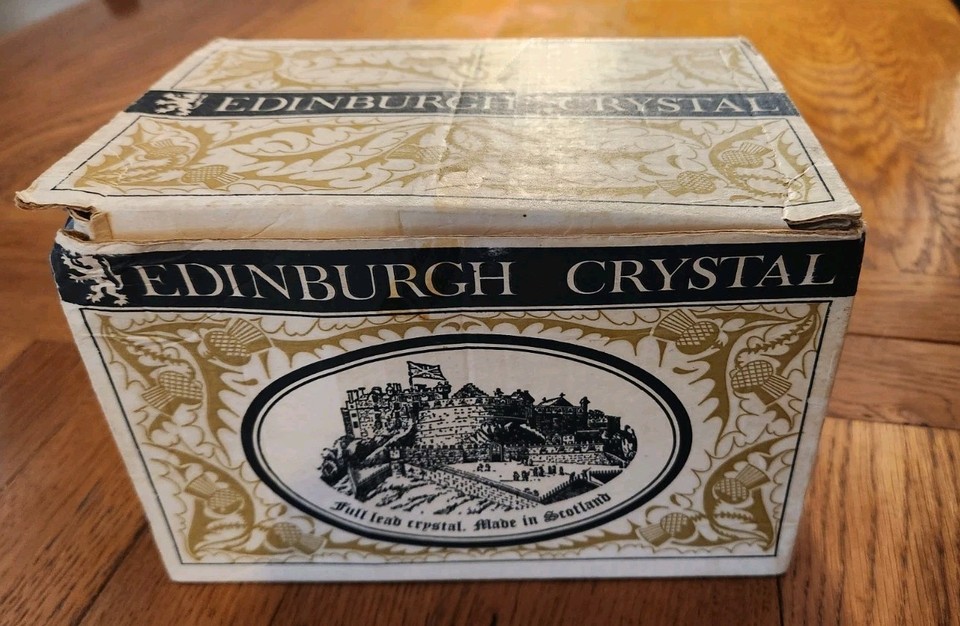 6 x Edinburgh Lead Crystal Thistle Sherry Glasses Boxed 10cm High | eBay