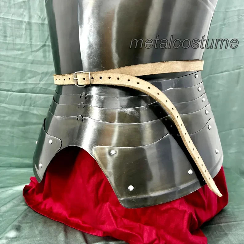 Medieval Blackened Steel Chest Plate & Tassets Templar Knight Armor ...