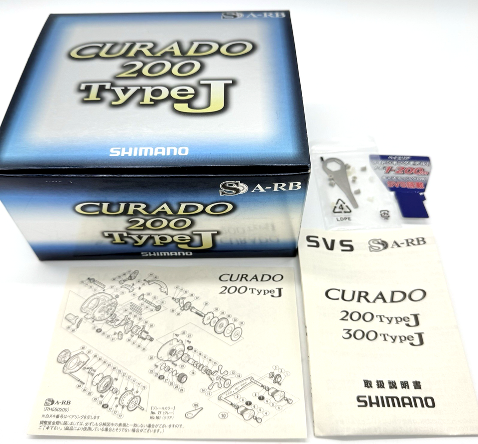 Shimano CURADO 200 TypeJ Right Handed Bait Casting Reel with Box JAPAN ...