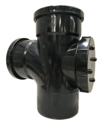 110mm Soil Pipe Tee with Access Cap Rodding Point Clening Eye Branch ...