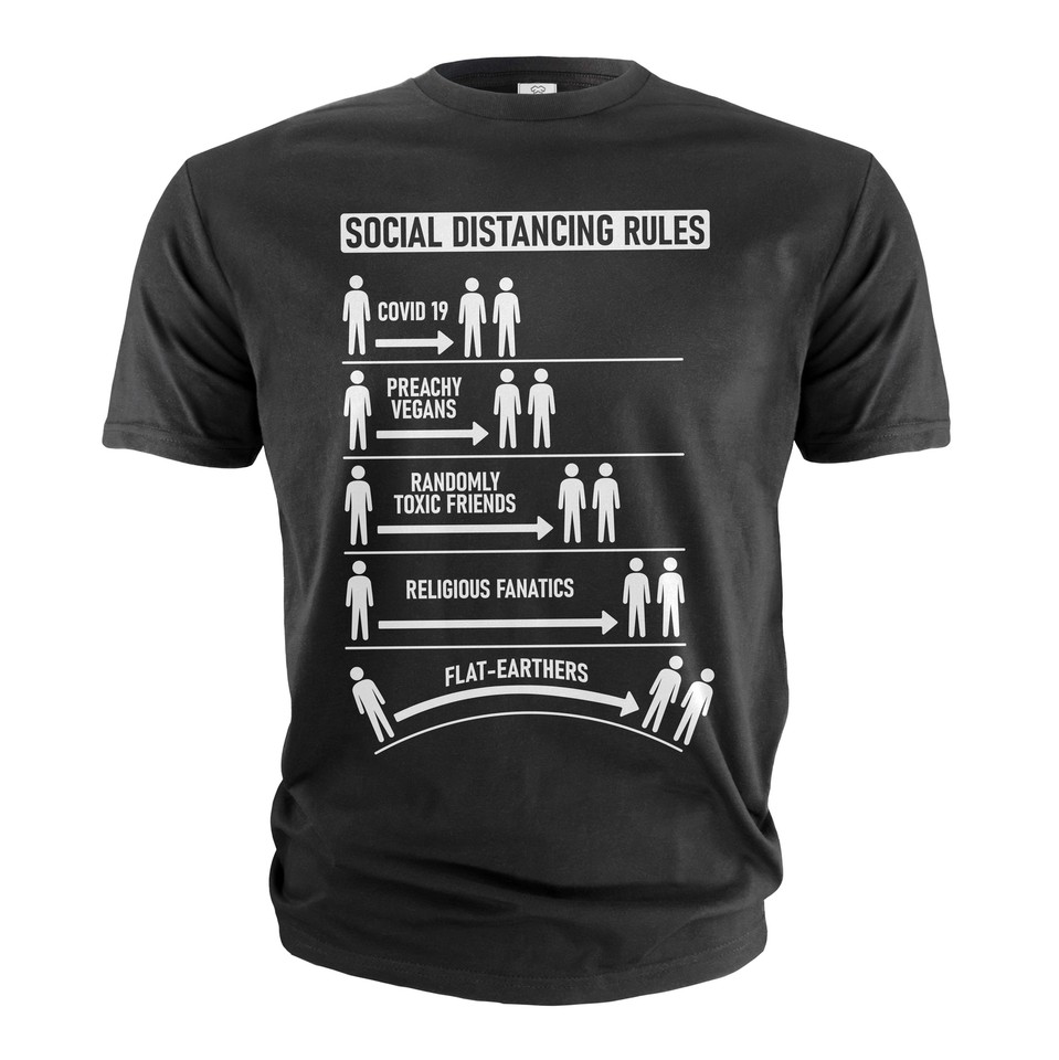 Men's Social distancing rules funny T-shirt funny saying shirt unisex ...