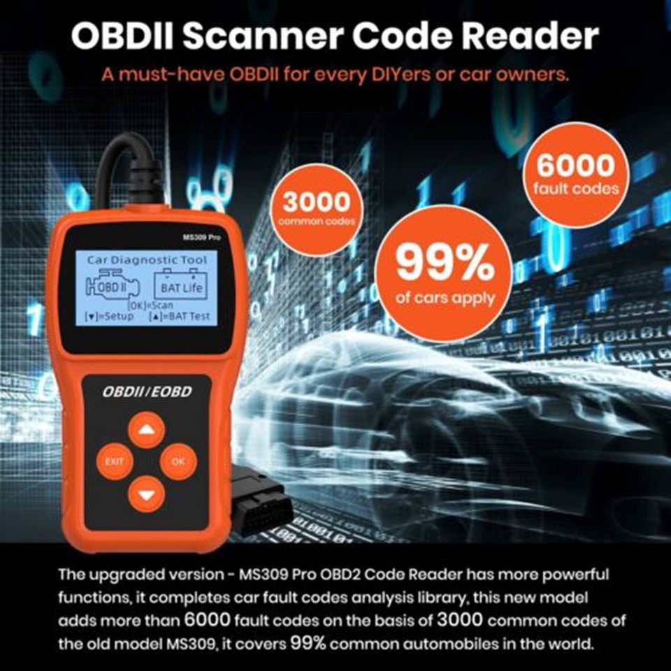 OBD2 Car Scanner Fixd Code Reader Engine Battery Automotive OBD ...
