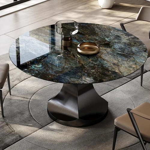 Labradorite Gemstone Table Top Handmade Geode Stone Arts Furniture 30 ...