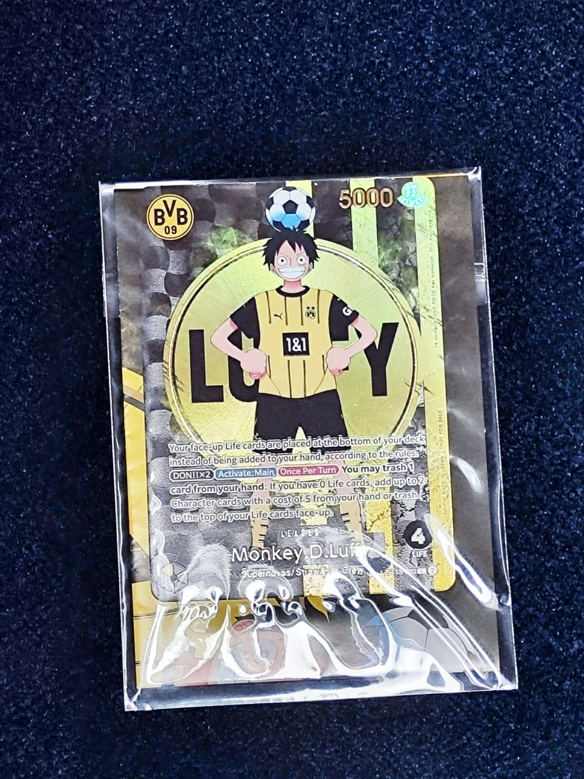 One Piece x BVB Dortmund Monkey D. Luffy Ruffy Promo Card ST13-003 Alt ...