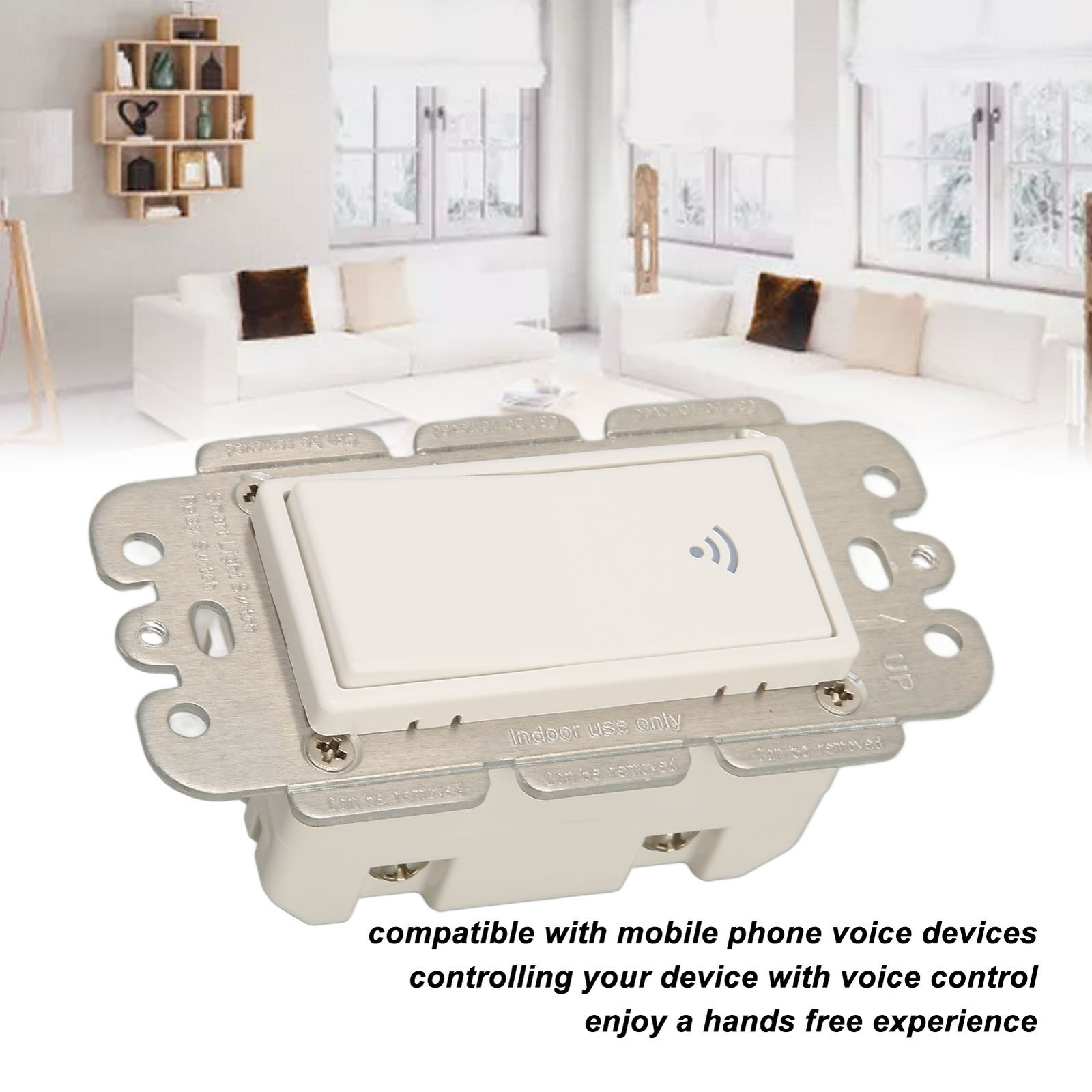 2 Gang Smart Light Switch Wireless In Wall WiFi Remote Voice Control ...