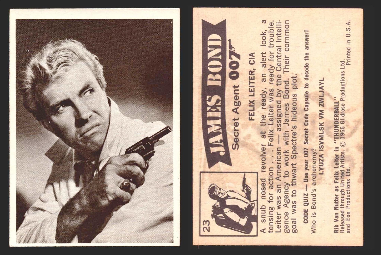 1966 James Bond 007 Thunderball Vintage Trading Cards You Pick Singles ...