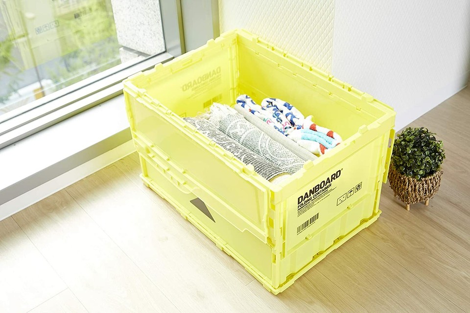 TRUSCO Danboard Folding Container Strage Box Case 51.3L With lock＆lid ...